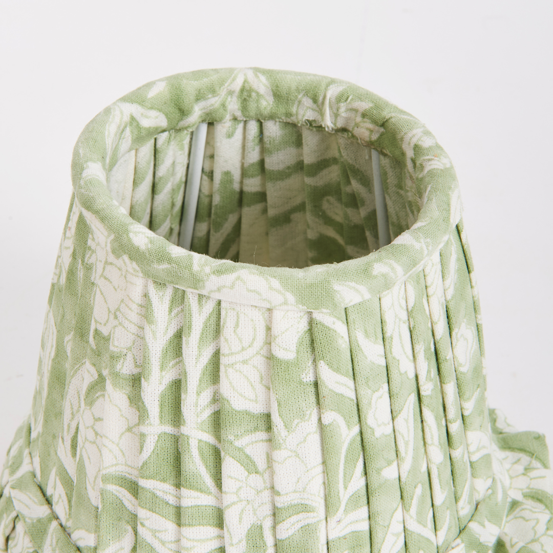 green pattern lamp shade