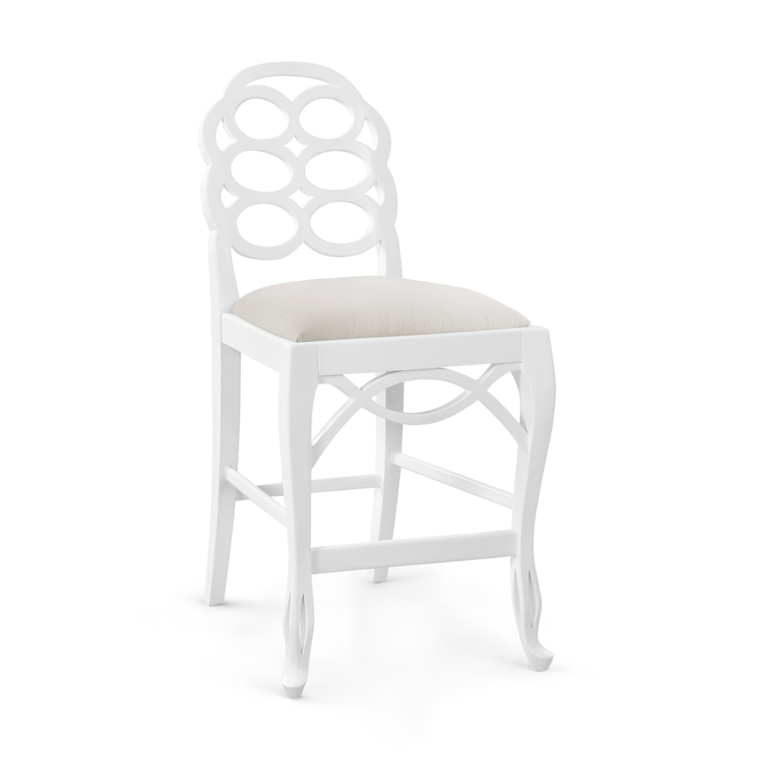Loop Counter Stool - White Lacquered - Dear Keaton