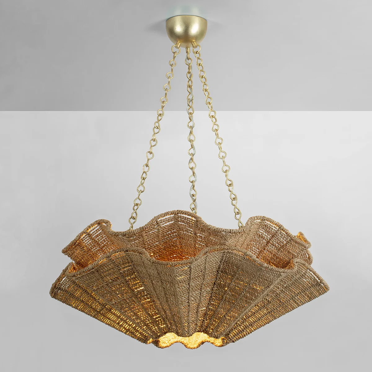 Heybrook Woven Chandelier - Coastal Light Fixtures - Dear Keaton