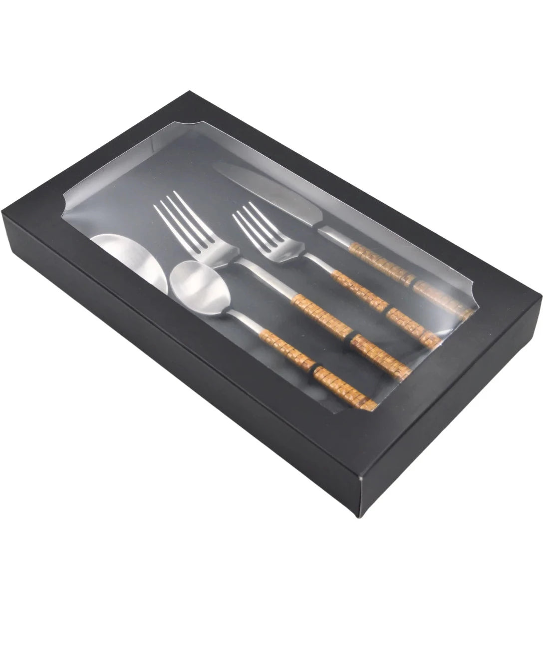 Rattan Wrapped Cutlery Set - Kitchen Essentials - Dear Keaton