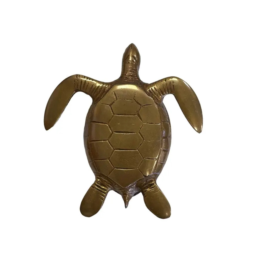 Brass Sea Turtle Paper Weight - Coastal Decor - Dear Keaton