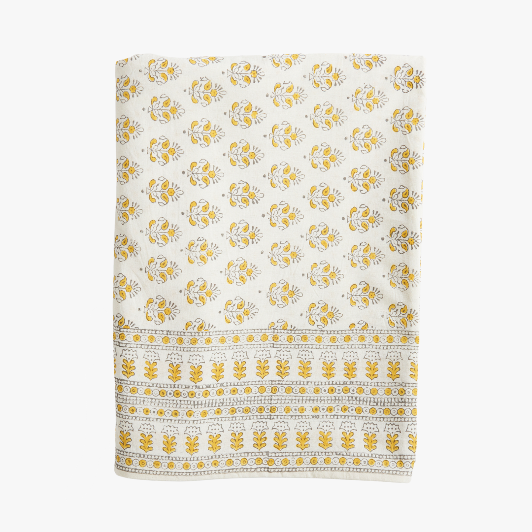 Brighton Block Print Table Cloth - Table Linens - Dear Keaton