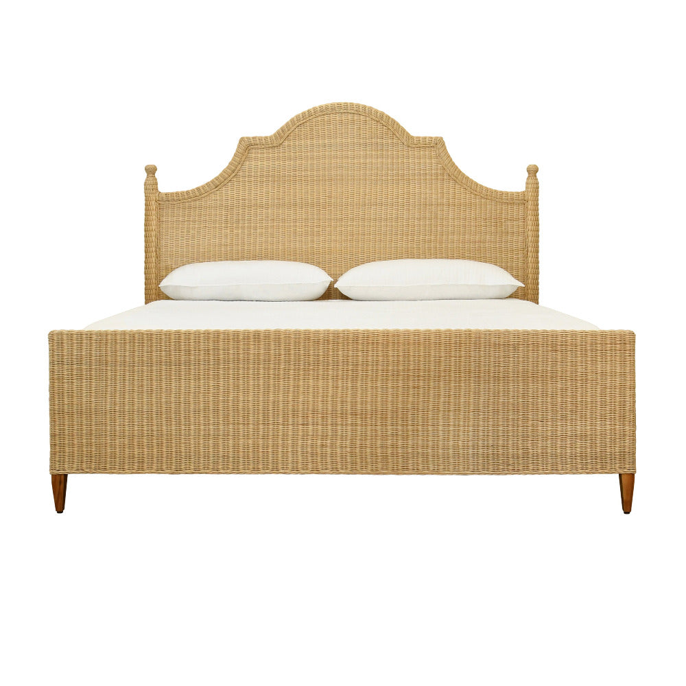Callaway Woven Rattan Bed - Coastal Bedroom Furniture - Dear Keaton