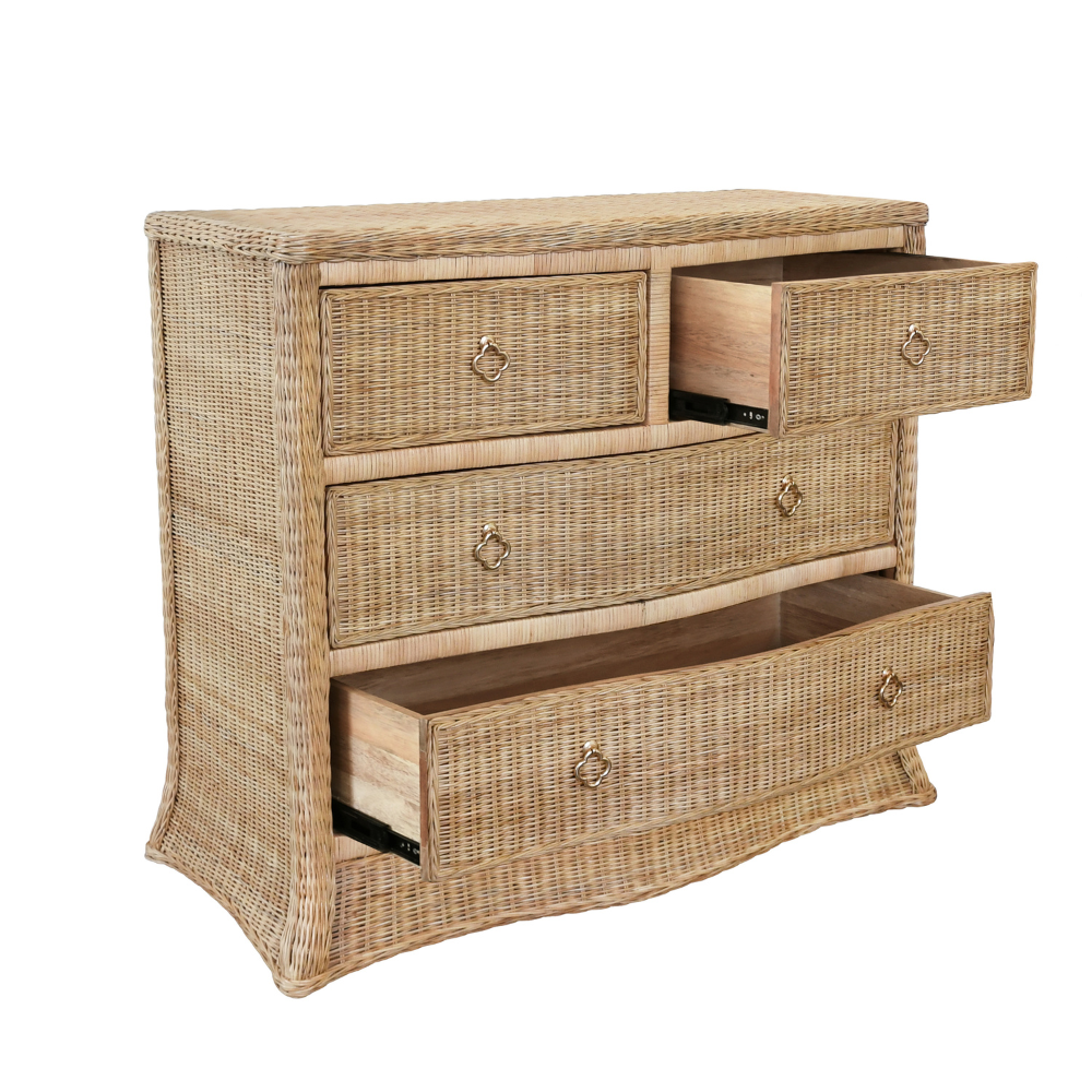 Channing Woven Rattan Chest - Wicker Dressers - Dear Keaton