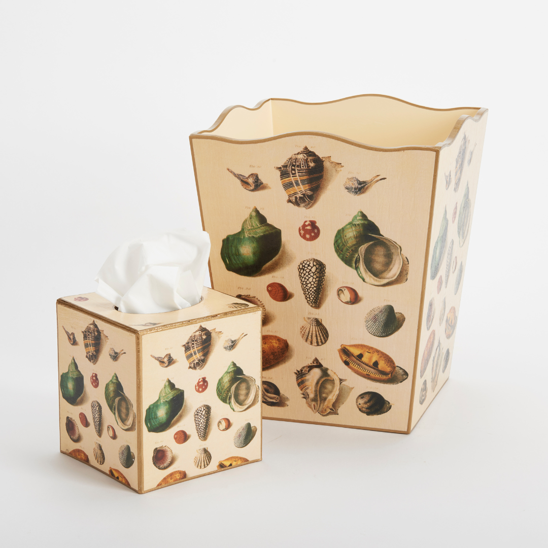 Mixed Shells Tissue Box Cover - Coastal Bathroom Decor - Dear Keaton