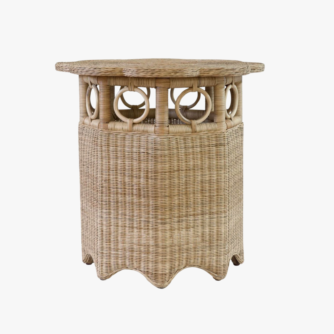 Daisy Flower Side Table - Classic Wicker Furniture - Dear Keaton