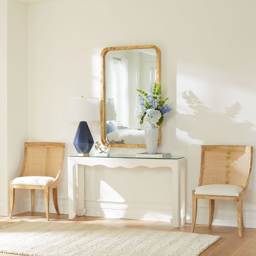 Geneva Console Table - Lacquered Grasscloth Furniture - Dear Keaton