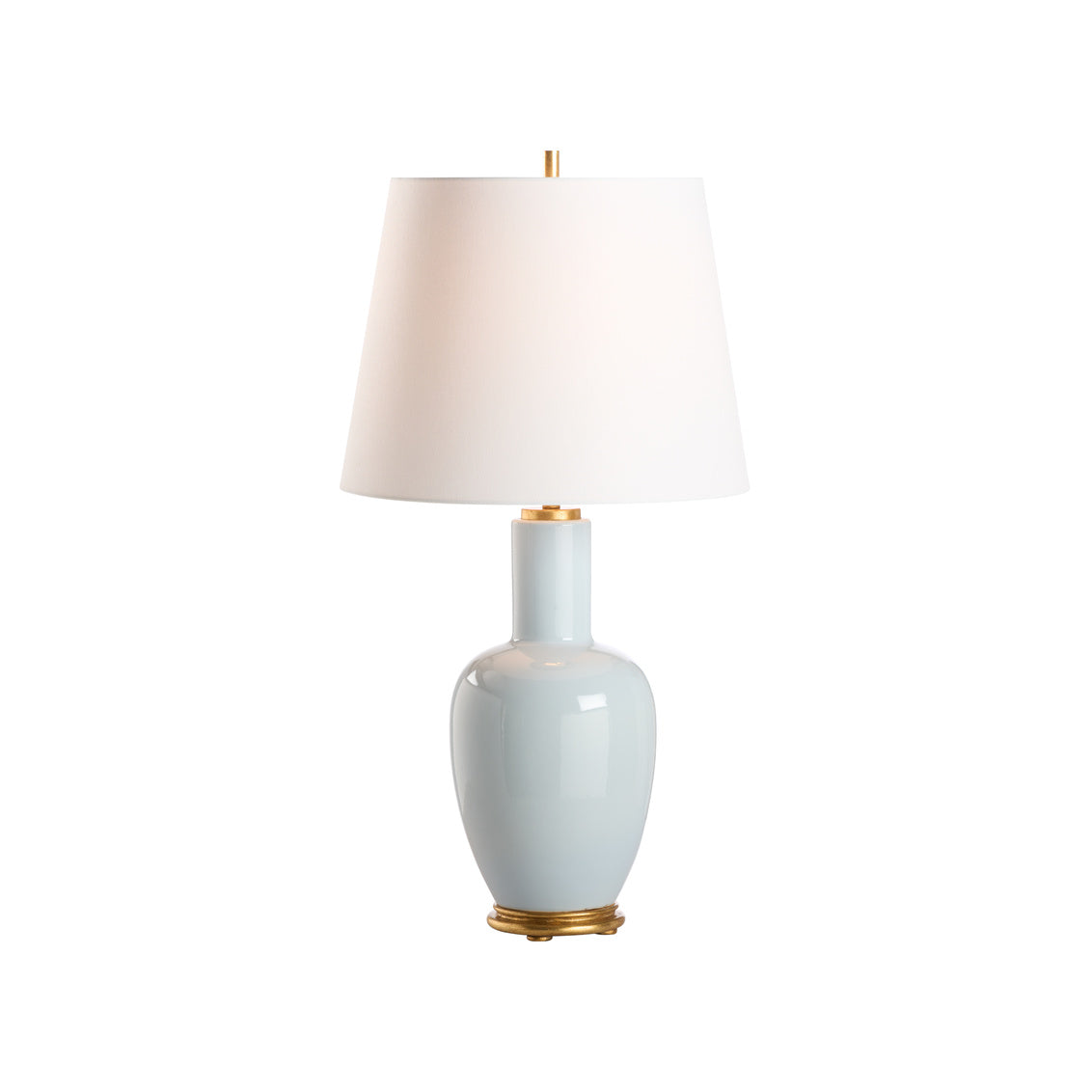 Leighton Sky Table Lamp - Tapered Linen Shade - Dear Keaton