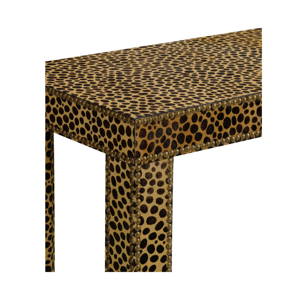 Leopard Console Table - Cheetah Spots - Hair on Hide - Dear Keaton