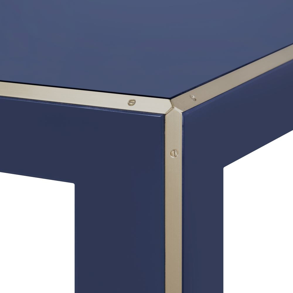 Marin Navy Coffee Table - Parsons Style Cocktail Table - Dear Keaton