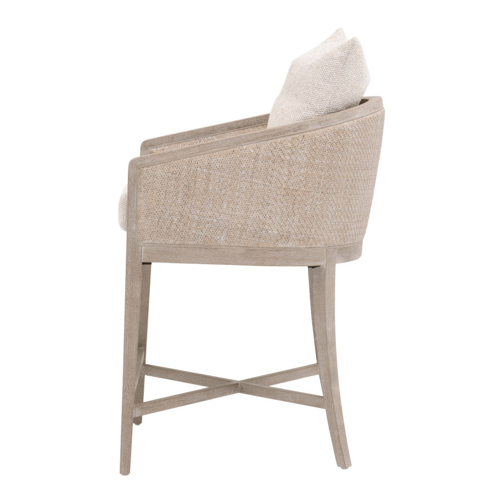Mansfield Oatmeal Counter Stool - Performance Fabric - Dear Keaton