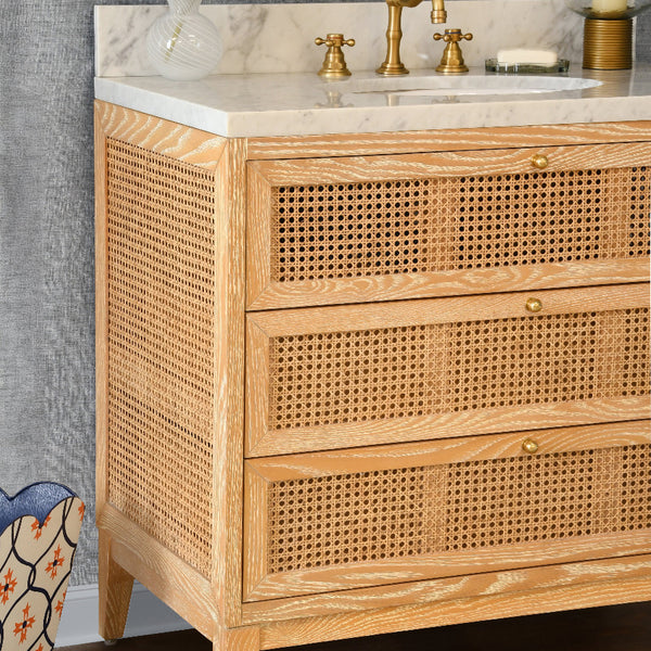 Watson Cerused Oak Vanity - Marble Top Vanities - Dear Keaton