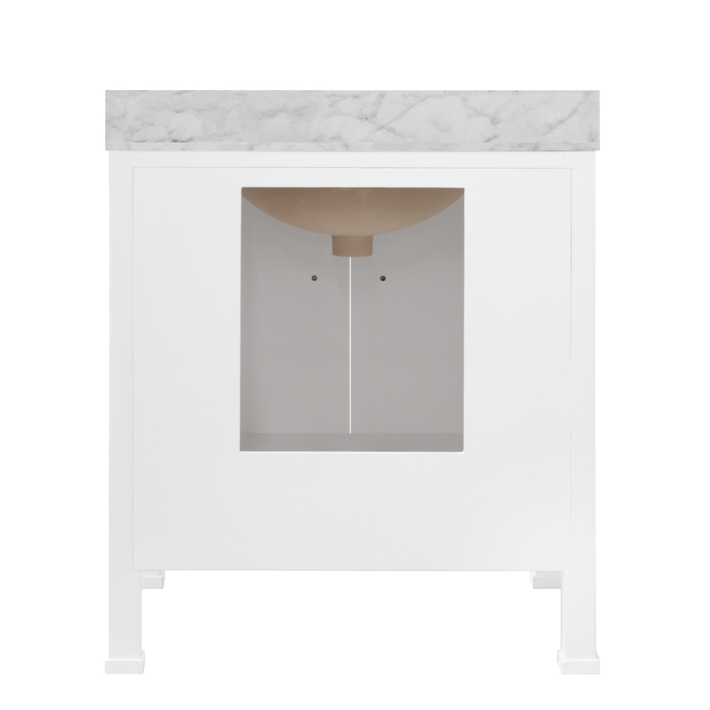 Margate White Vanity - Marble Bathroom Vanities - Dear Keaton