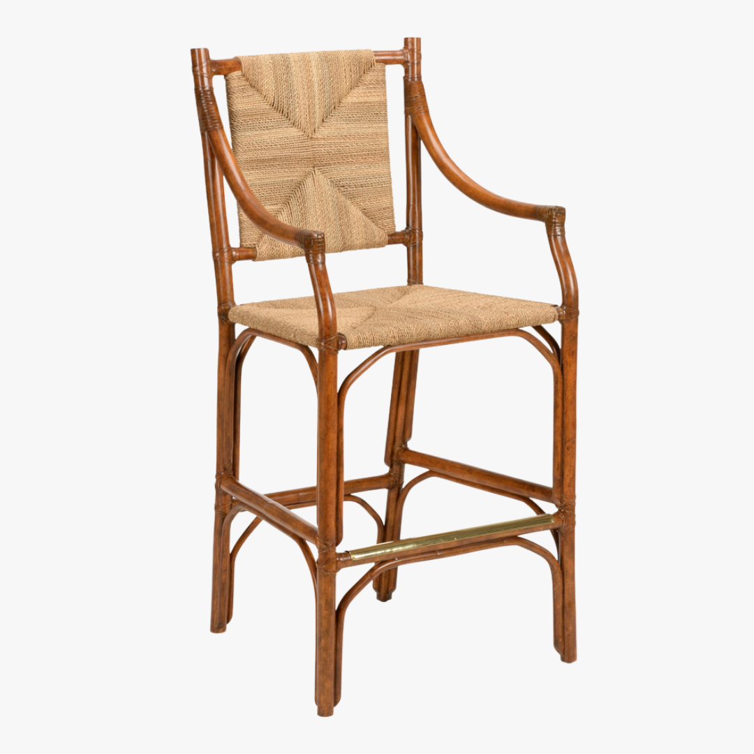 Mayfair Rush Bar Stool - Rattan Furniture - Dear Keaton
