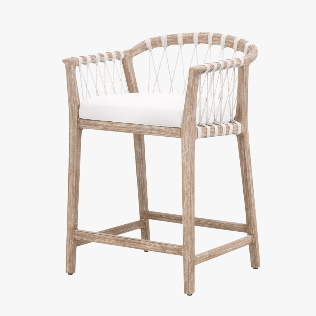 Palisades Woven Rope Counter Stool - Kitchen Stools - Dear Keaton
