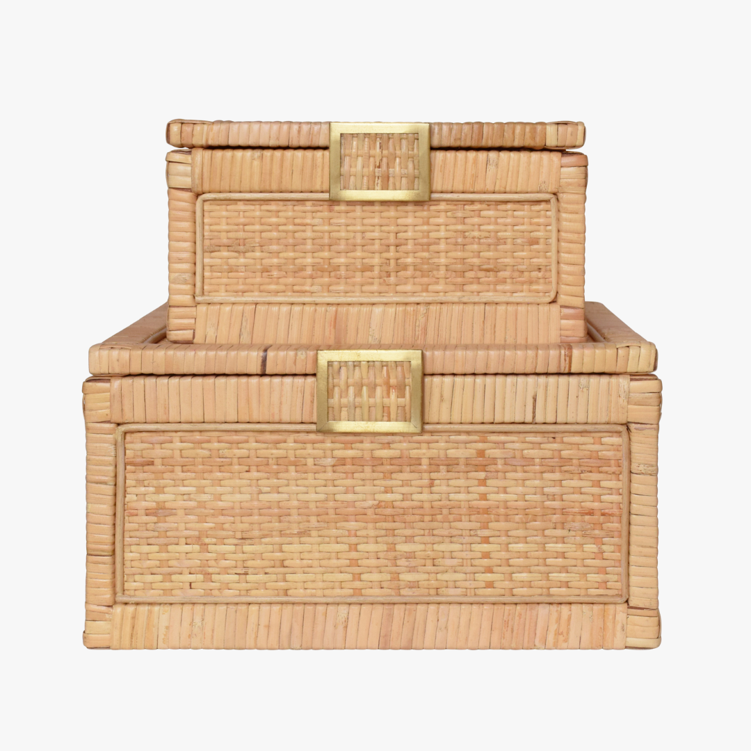 Bray Rattan Box - Rattan Decorative Storage Boxes - Dear Keaton