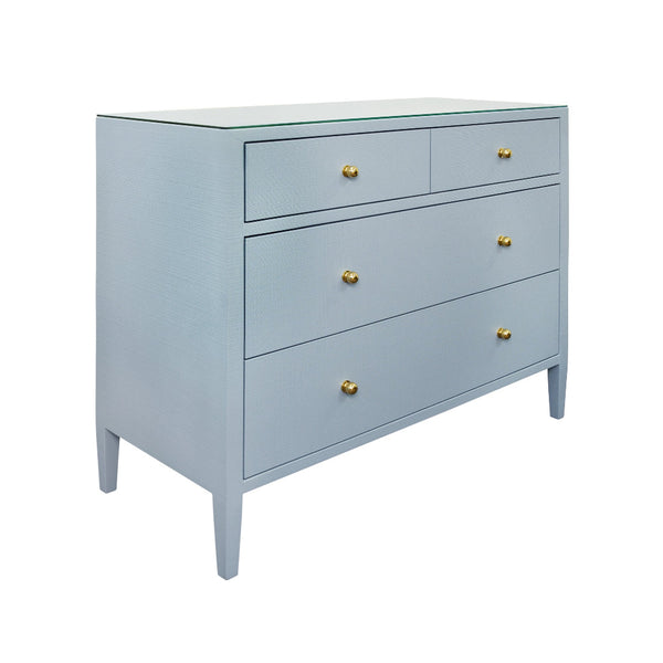 Saxon Light Blue Chest - Designer Bedroom Furniture - Dear Keaton