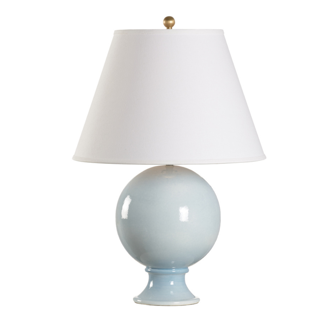 Sphere Soft Blue Lamp - Classic Designer Lighting - Dear Keaton