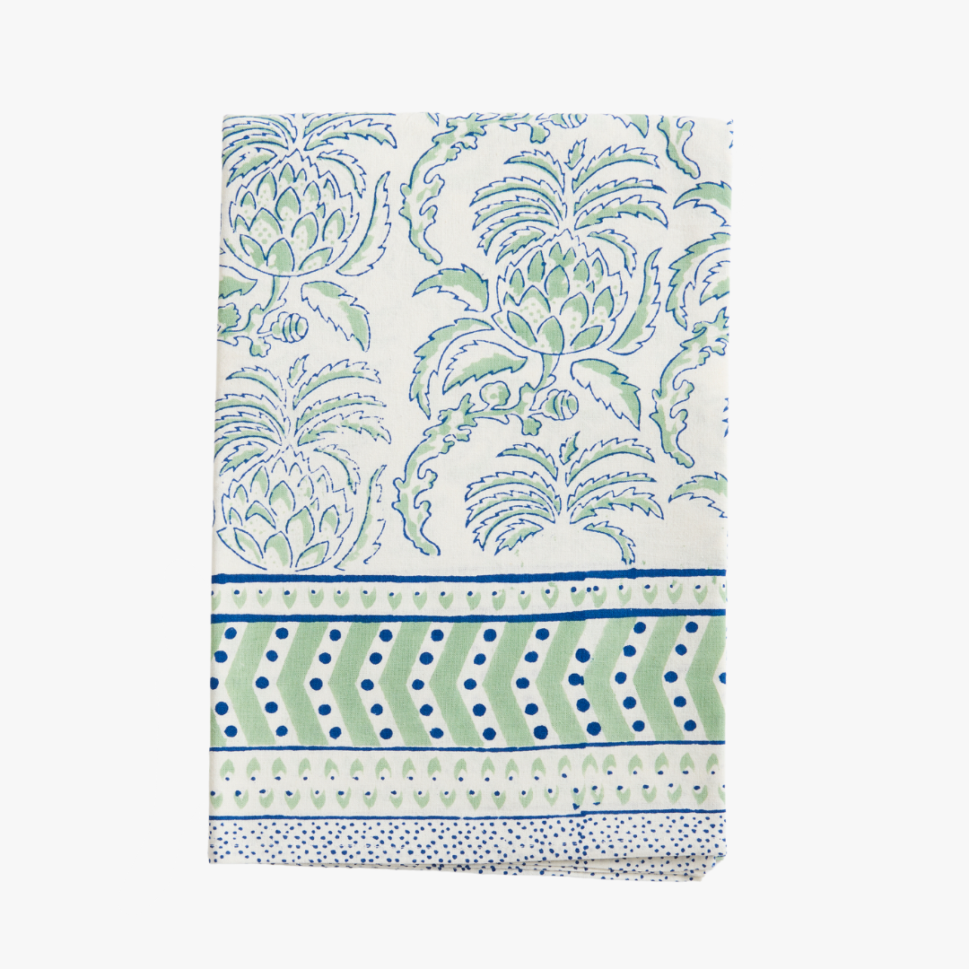 Thistle Block Print Table Cloth - Table Linens - Dear Keaton