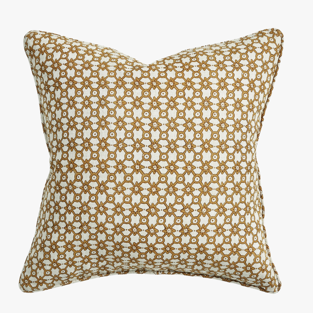 Trapani Saffron Pillow Cover - Walter G Block Prints - Dear Keaton