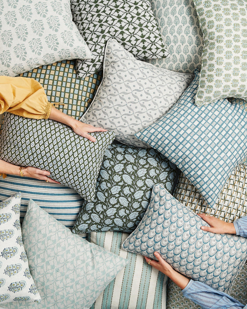 Kesula Celadon Moss Pillow Cover - Walter G Block Prints - Dear Keaton