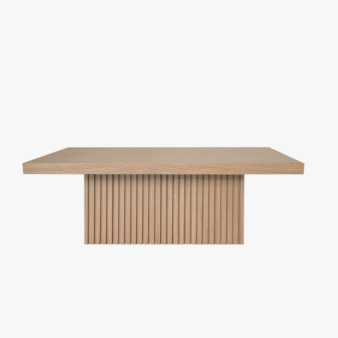 Tatum Coffee Table - Ribbed Detail Furniture - Dear Keaton