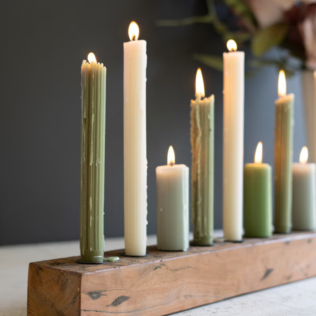 Wood Taper Candle Holder - Reclaimed Wood Taper Holder