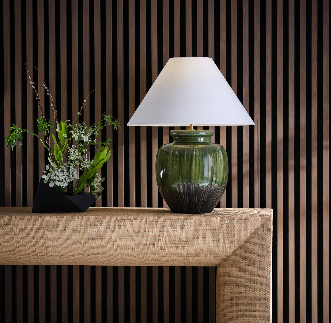 Yamato Table Lamp - Coolie Linen Shade - Dear Keaton