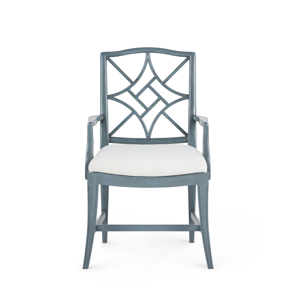 Edith Fog Arm Chair - Chinoiserie Fretwork - Dear Keaton