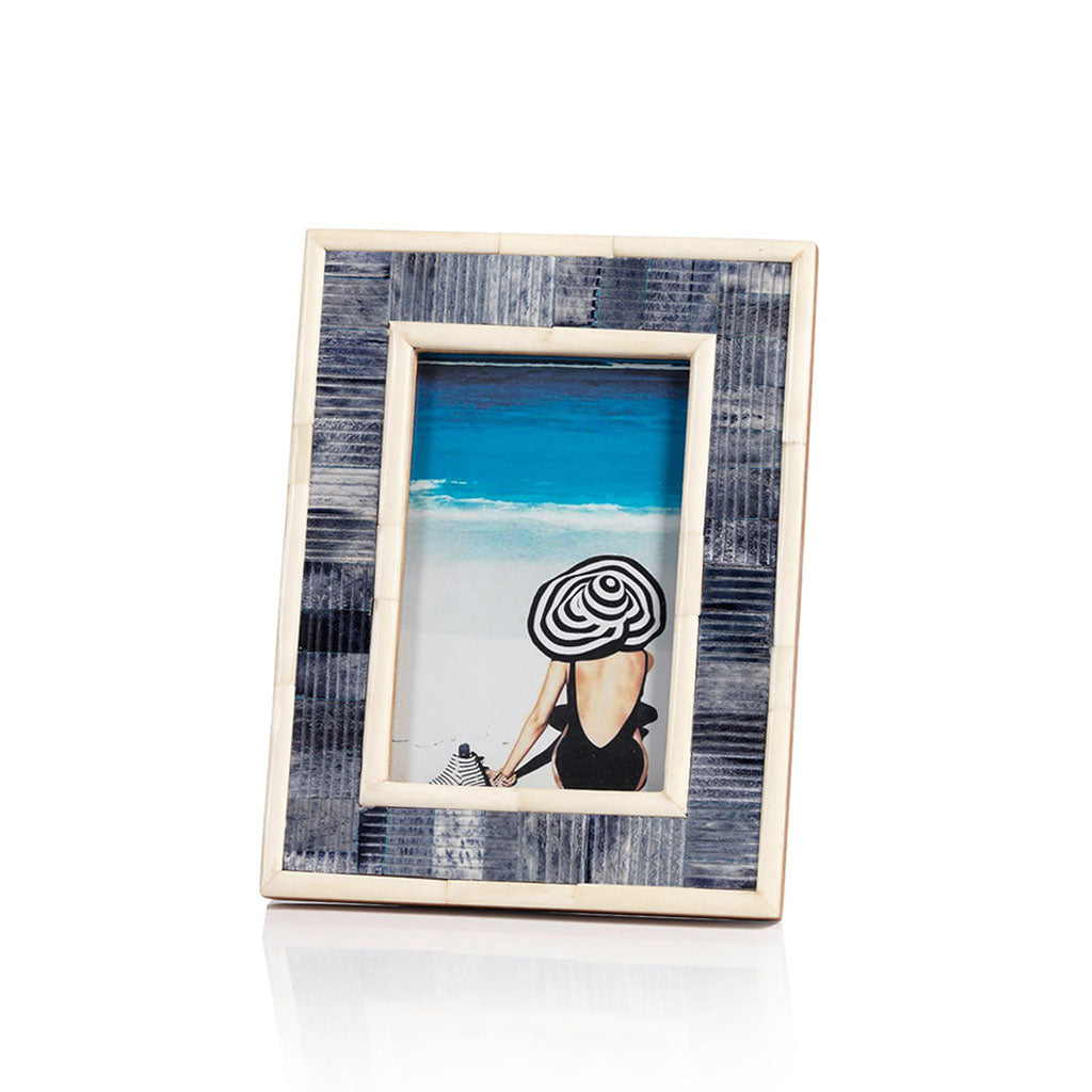 Blue Carved Bone Photo Frame - Shop Picture Frames - Dear Keaton
