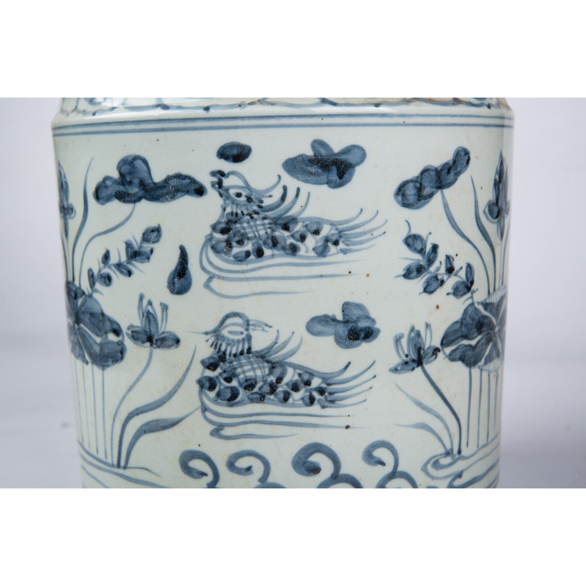 Blue Lily Pad Orchid Pot - Chinoiserie Vases - Dear Keaton