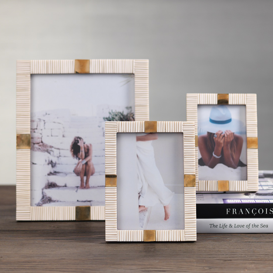 Natural Bone and Brass Frame - Shop Picture Frames - Dear Keaton