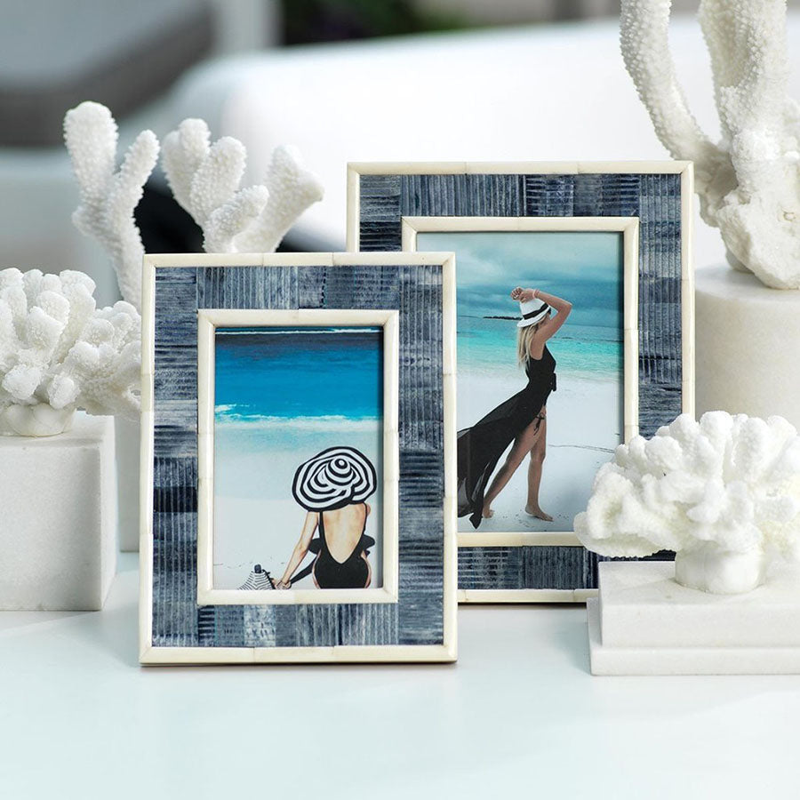 Blue Carved Bone Photo Frame - Shop Picture Frames - Dear Keaton