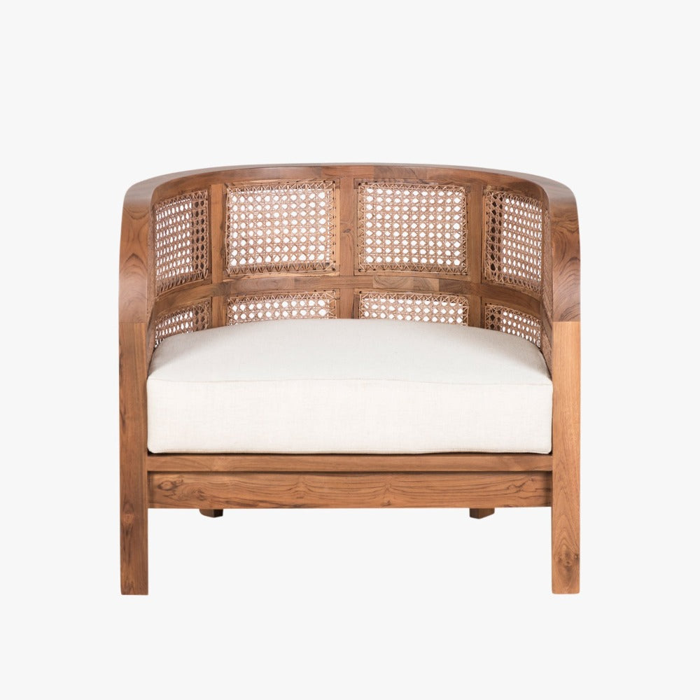 Cebu Woven Cane Lounge Chair - Shop Woven Cane Chairs - Dear Keaton
