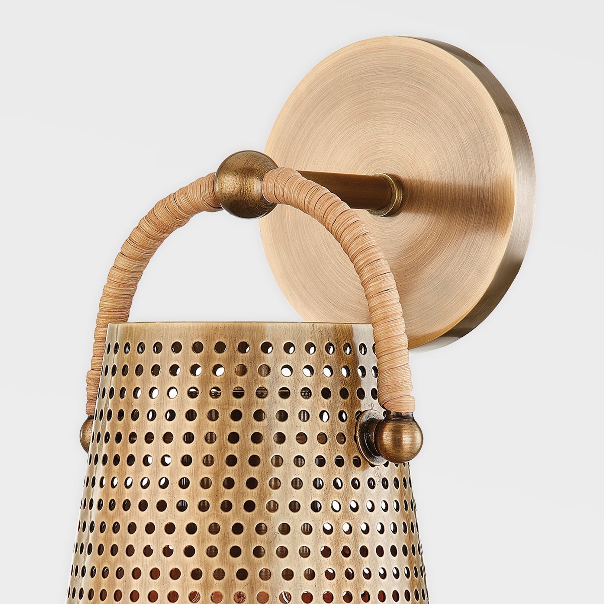 Noleen Sconce - Wall Sconce with Rattan Details - Dear Keaton