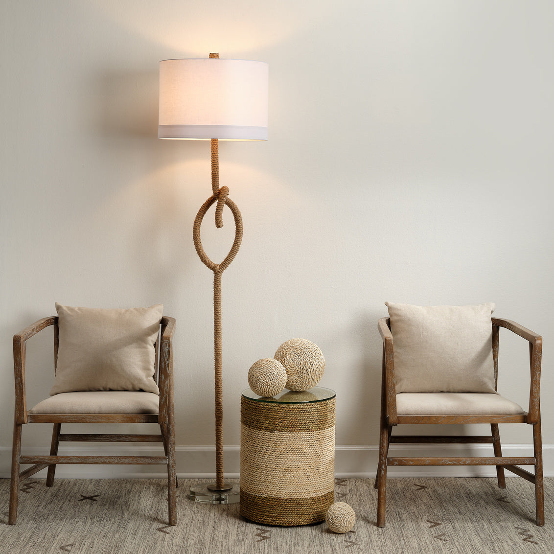 Sullivan Natural Floor Lamp - Coastal Rope Lighting - Dear Keaton